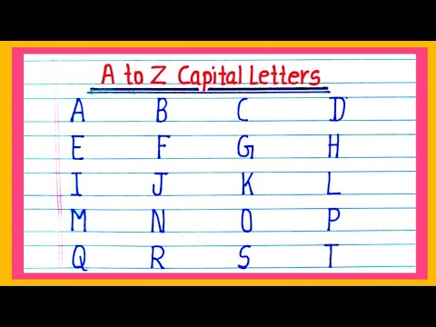 How to Write Capital Letters English Alphabets A to Z | Capital Letter ...