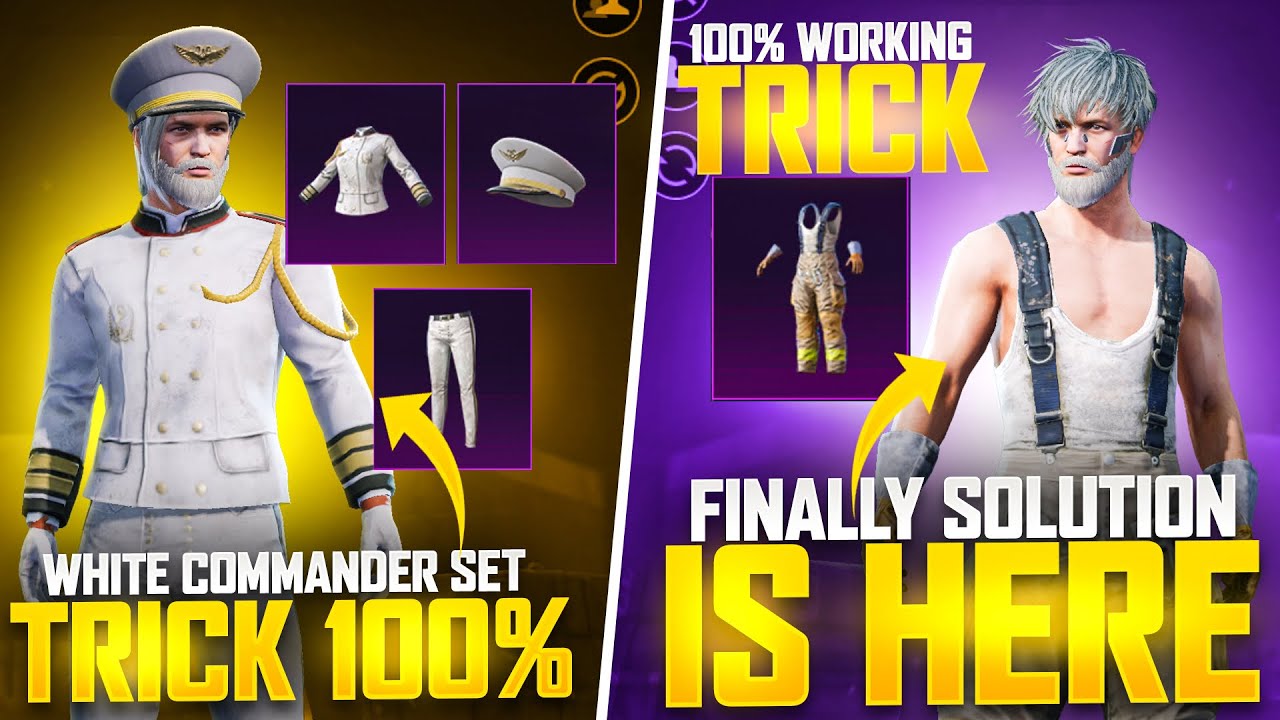 Trick To Get White Commander & Fireman Set | New Refresh Timing | PUBGM ...