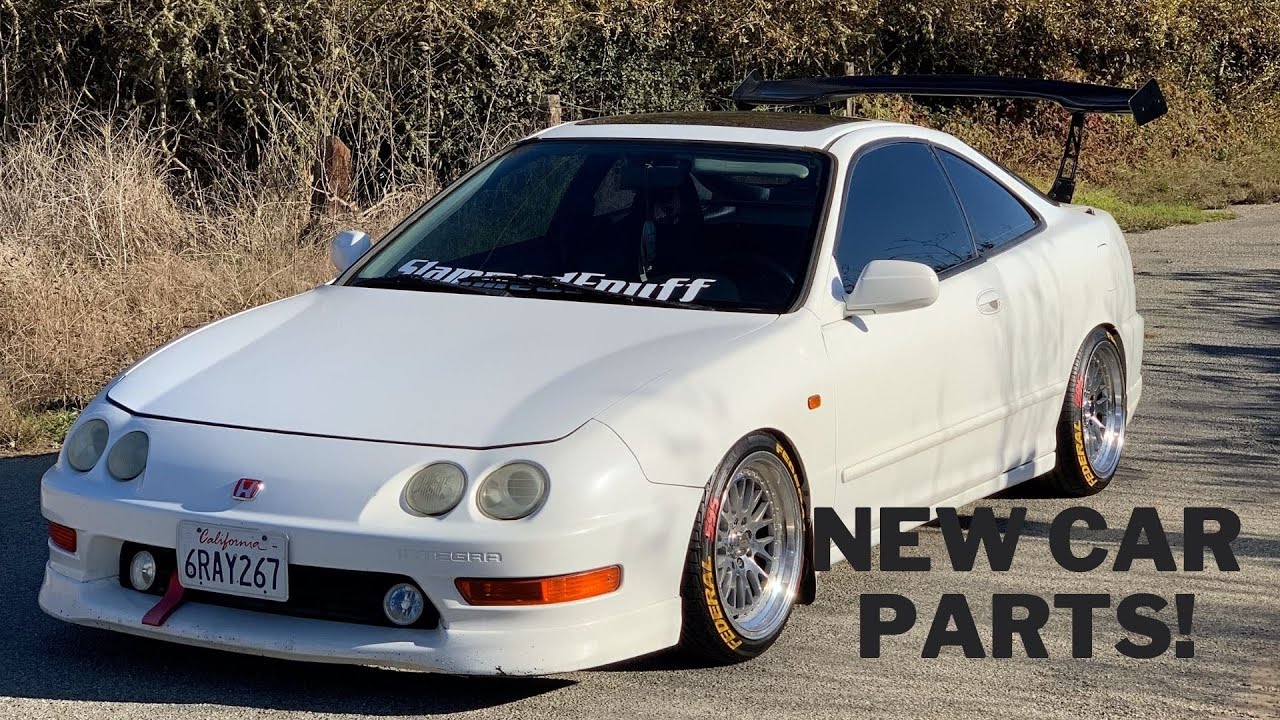 ACURA INTEGRA GETS TRACK WING + DC SPORT HEADERS! - YouTube