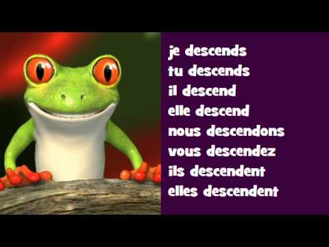 Canto conjugación francés ♫ # Verbo = descendre - YouTube