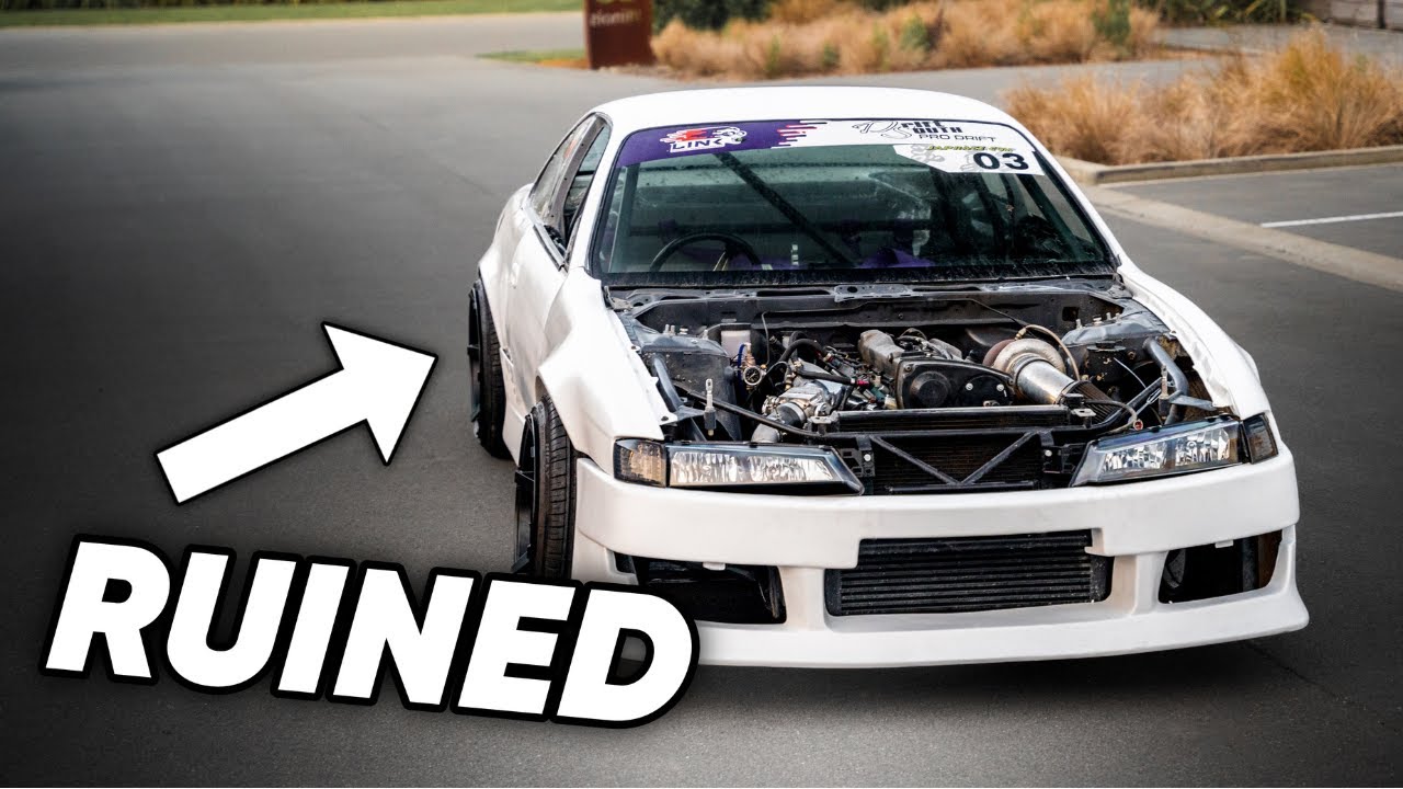 DISASTER AT THE FIRST TRACK DAY IN THE RB25 SWAPPED S14 SILVIA... - YouTube
