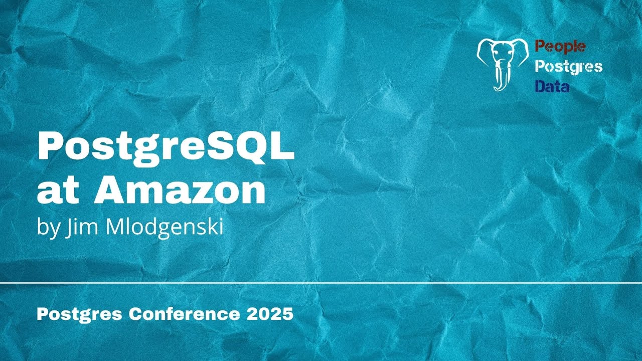 PostgreSQL at Amazon | Jim Mlodgenski | Postgres Conference Orlando ...