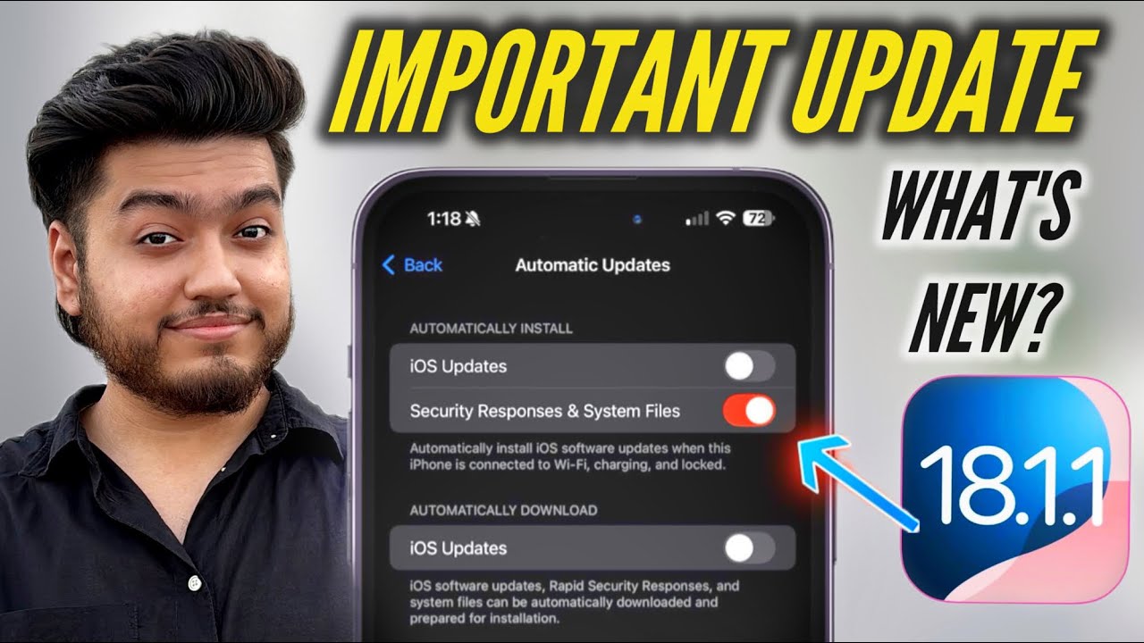 iOS 18.1.1 Important Update on iPhone 15 & iPhone 16🔥 Should you update? - YouTube