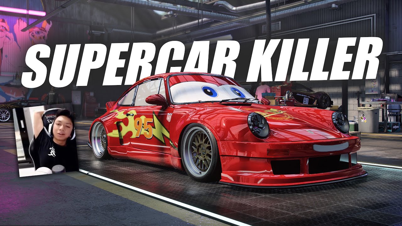 MODIFIKASI MOBIL PORSCHE 911 RSR LIGHTNING MCQUEEN ! NFS HEAT - YouTube