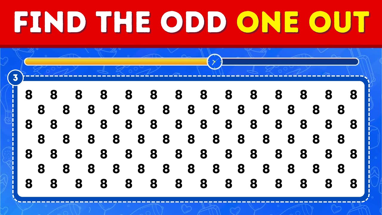 Find the ODD One Out | Find The ODD Number And Letter Edition! | Emoji ...
