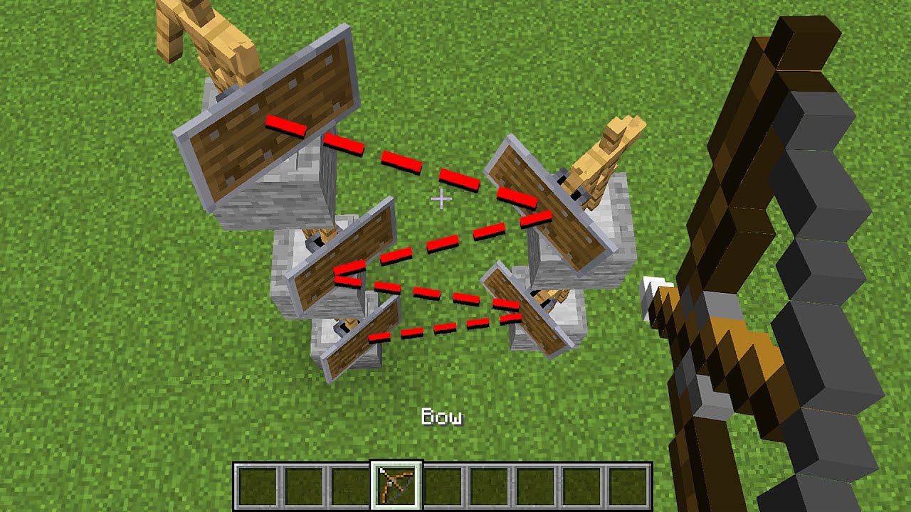 arrow ricochet in minecraft - YouTube