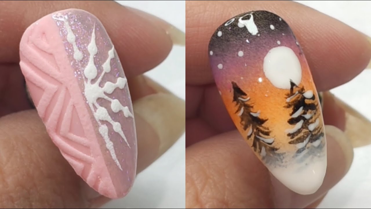 #176 hand painted nail art tutorials | nail art designs 2025 | nail ...