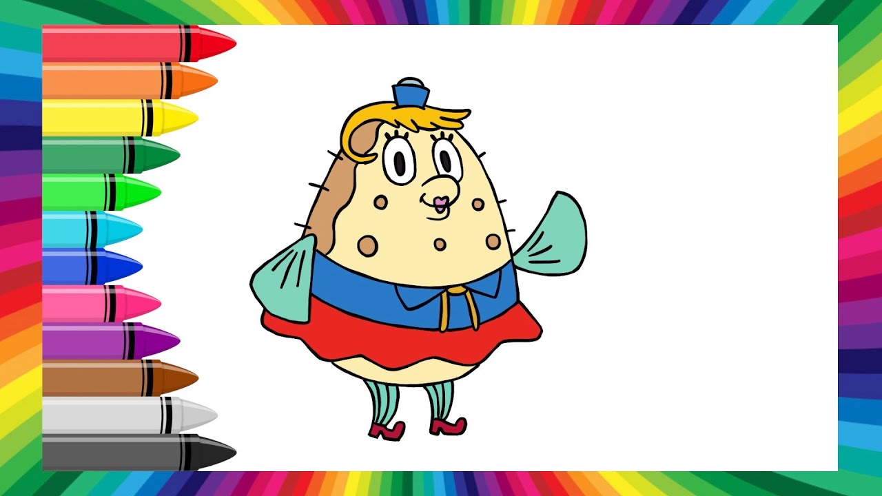 How to Draw Mrs. Puff from Spongebob SquarePants EASY - YouTube