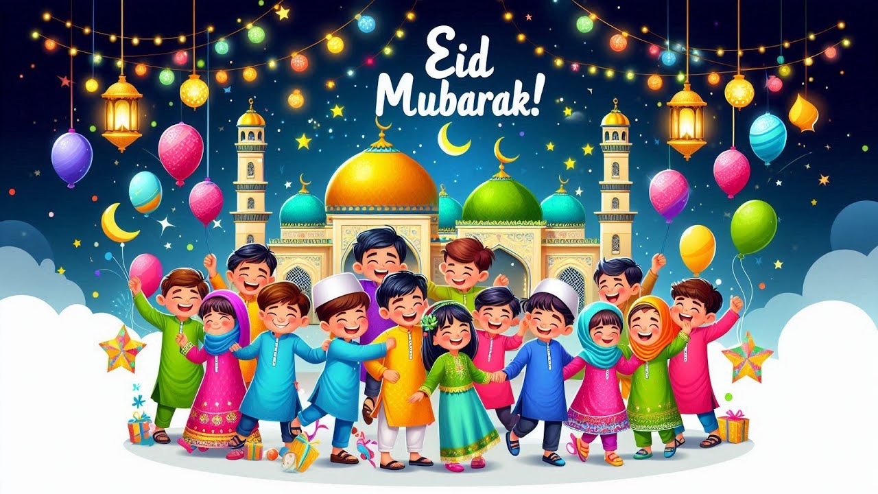 Eid Mubarak Song for Kids | Fun Eid Celebration & Happy Rhymes - YouTube