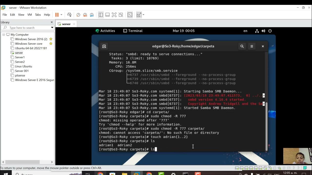 Practica 2: Creacion de fileserver compatible con Windows utilizando SAMBA - YouTube