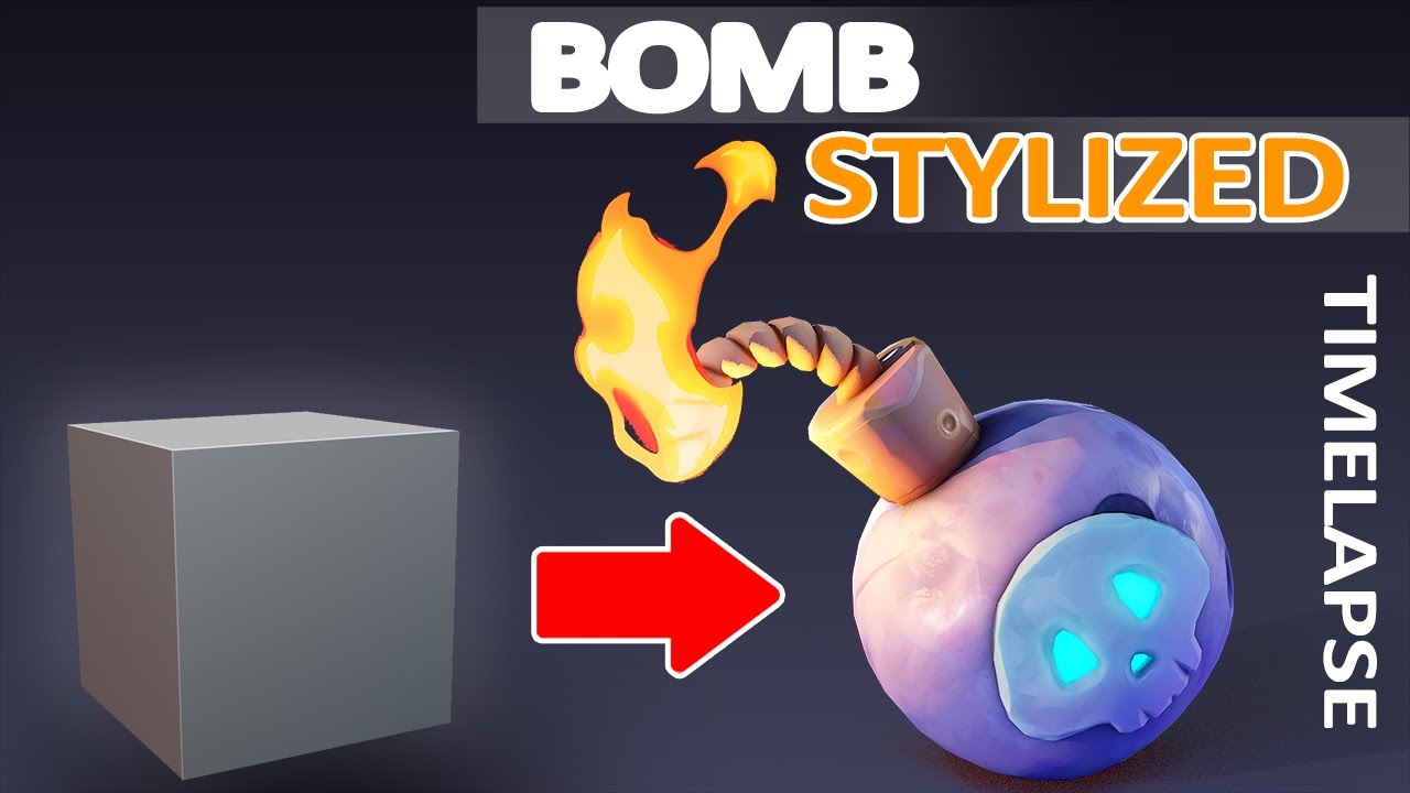 Bomb Stylized - Blender, ZBrush, Painter - YouTube