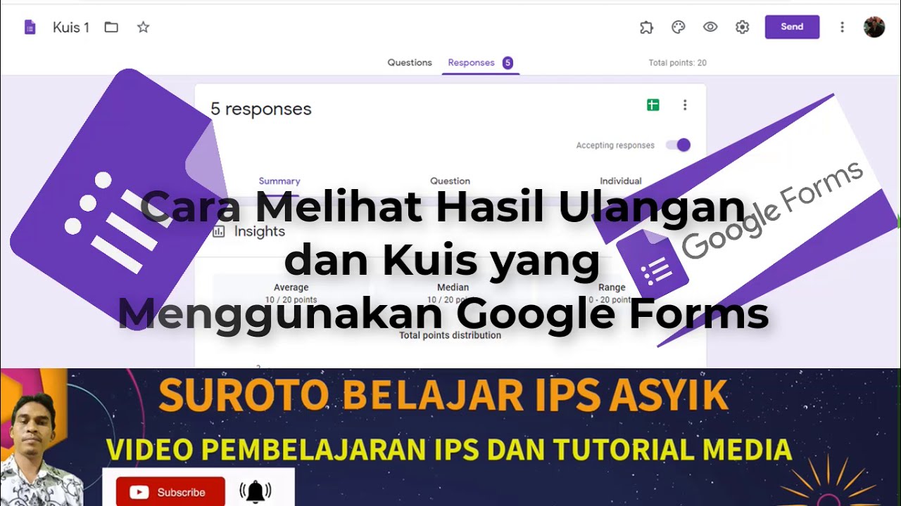Cara Melihat Hasil Ulangan dan Kuis yang Menggunakan Google Forms - YouTube