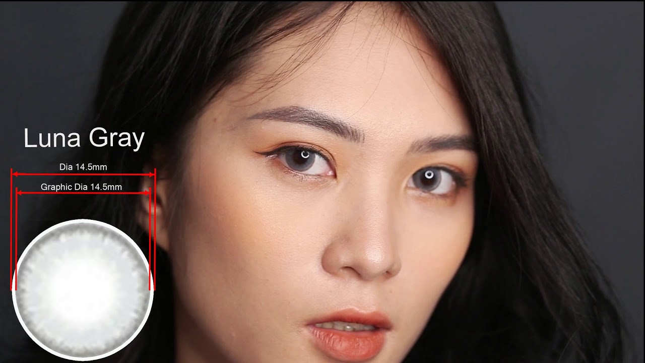 Kính áp tròng Luna Gray - YouTube