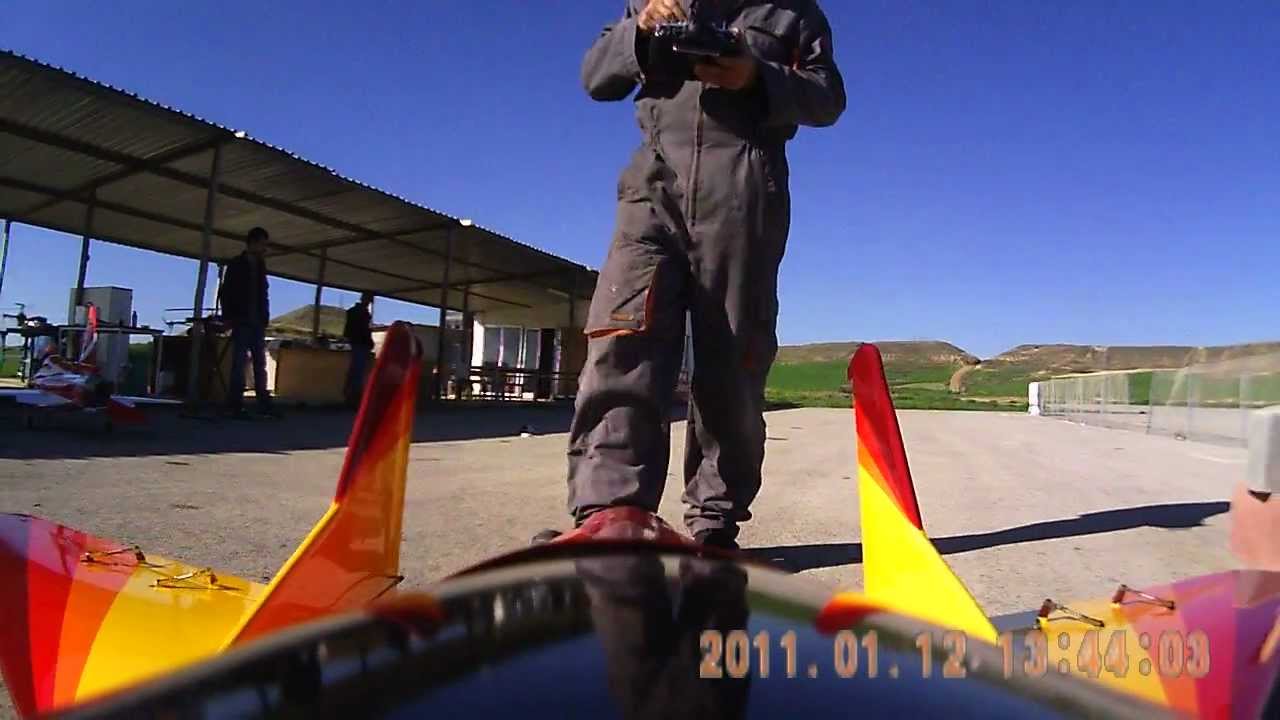 CARF ROOKIE II rc turbine jet G Booster 80+ on board Hobbyking wing ...