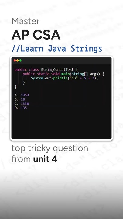 AP CSA Practice: Understand String Concatenation in Java! 💻 - YouTube