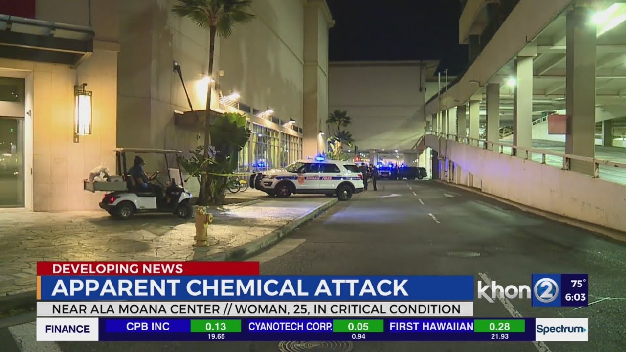 Police investigating chemical attack near Ala Moana Center - YouTube