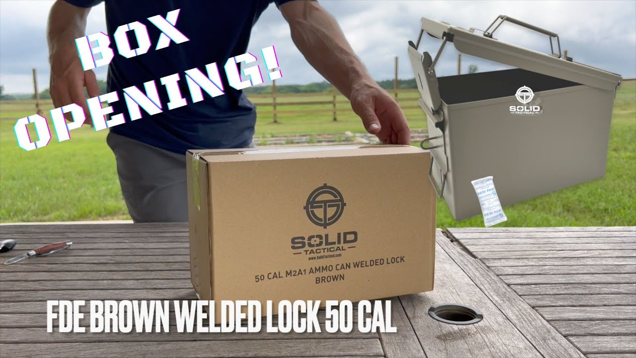 NEW - Open Box FDE 50 Cal Ammo Box with Welded Lock - YouTube