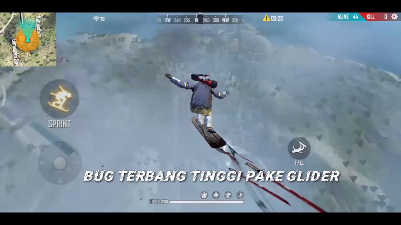 Bug terbang 700m++ pake glider - YouTube