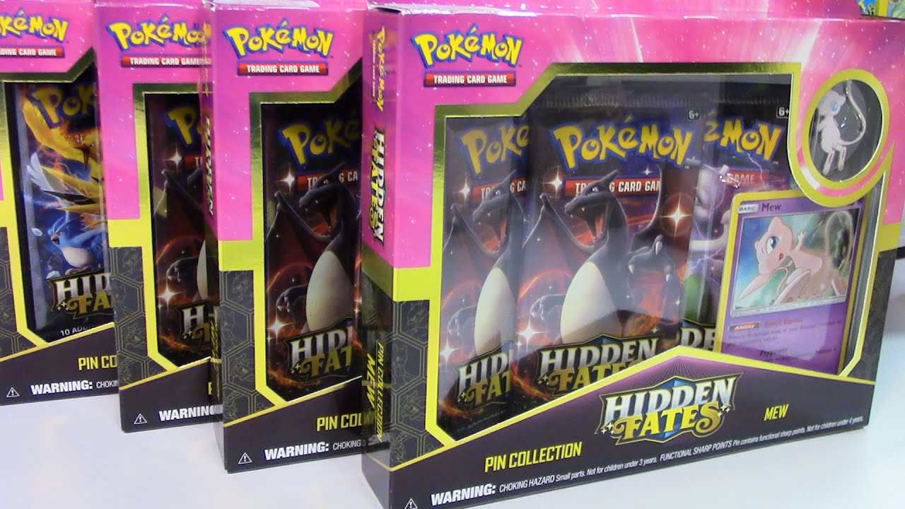 Pokemon Hidden Fates - Mew Pin Boxes Unboxing #1 - YouTube