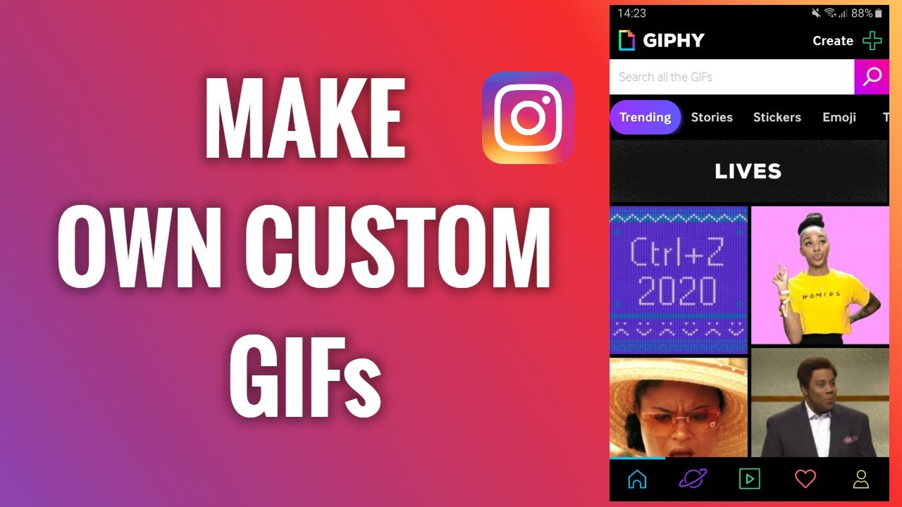 How To Make Your Own Custom GIFs For Instagram Stories - YouTube