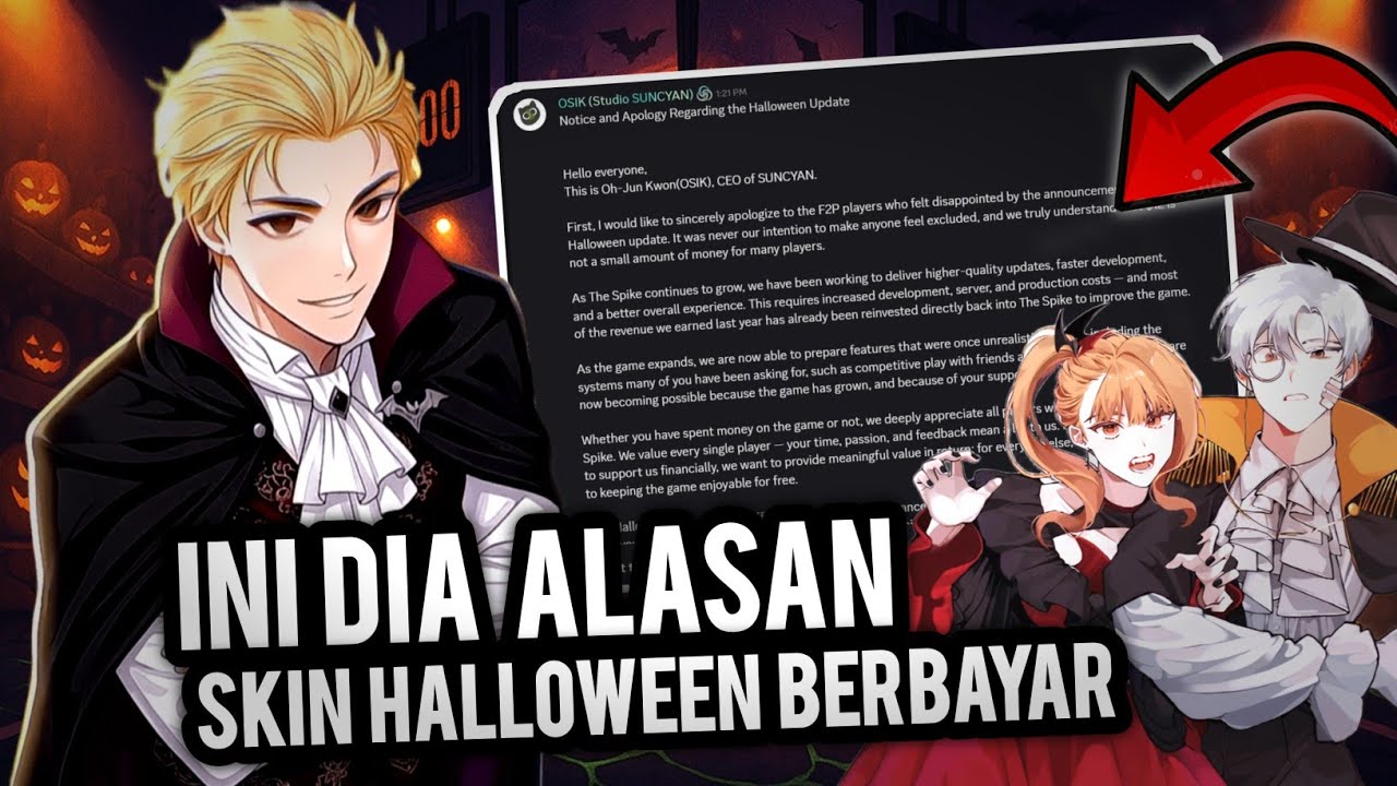 Alasan Skin Halloween Berbayar! Klarifikasi Ceo Suncyan - The Spike ...
