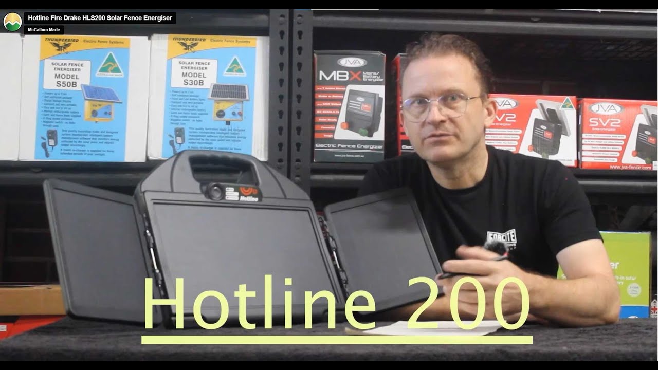 Hotline Fire Drake HLS200 Solar Fence Energiser - YouTube