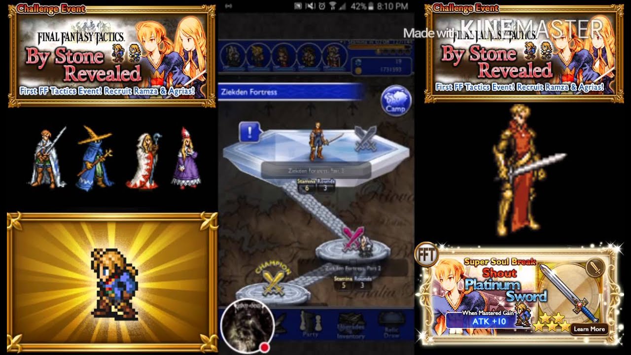 FFRK FFT By Stone Revealed Playthrough! Ramza and Agrias! - YouTube