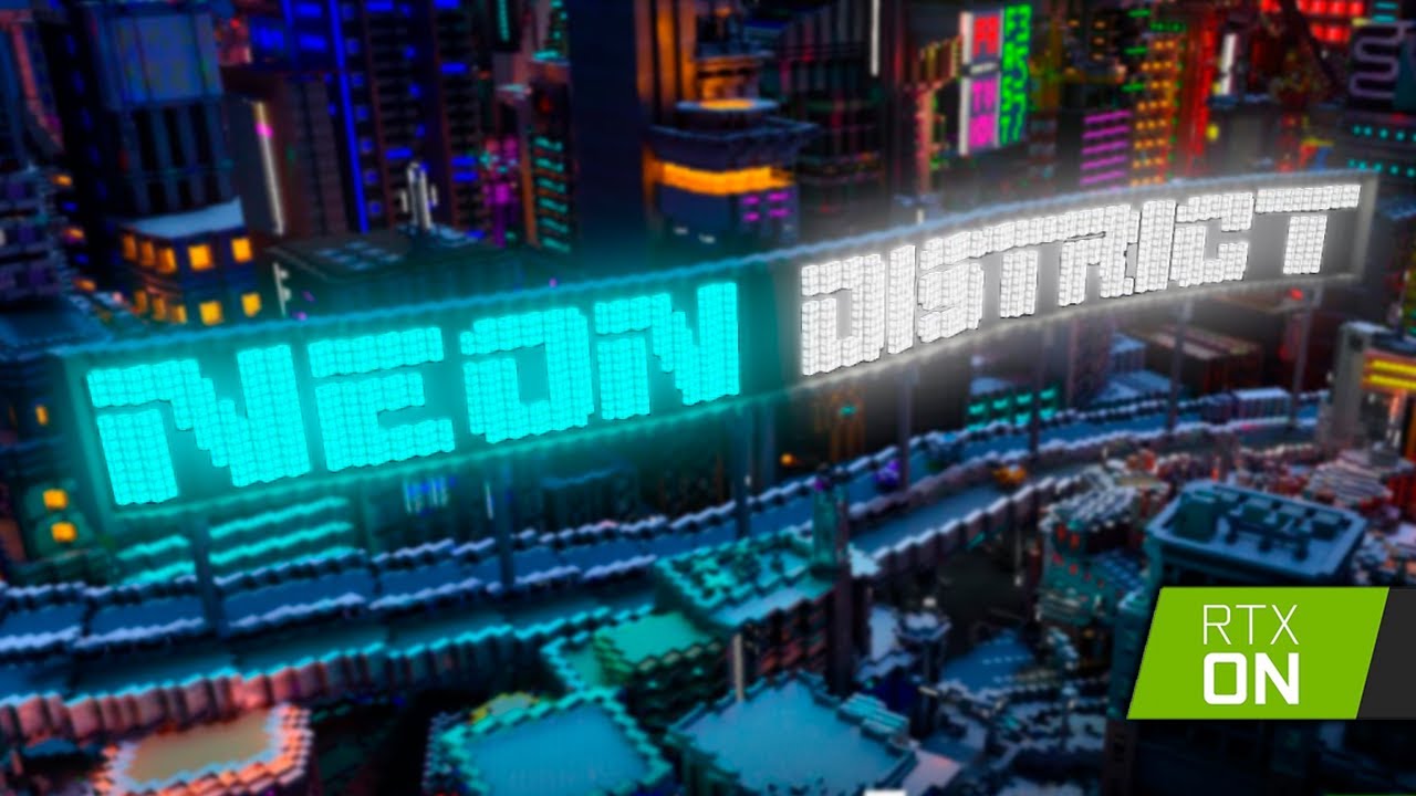 Neon District | Minecraft RTX | R9 3900X & RTX 2080Ti - YouTube
