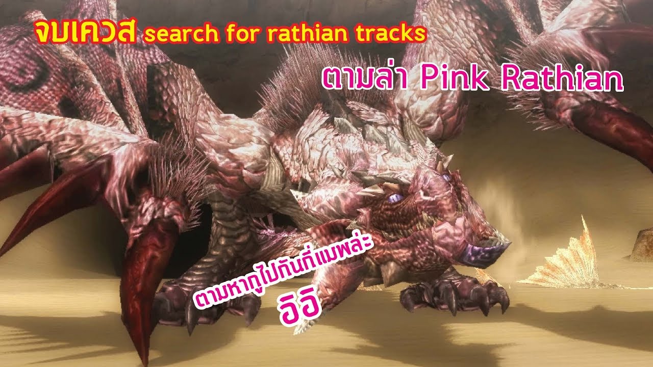 จบเควส ล่า Pink Rathian ( search for rathian tracks ) - YouTube