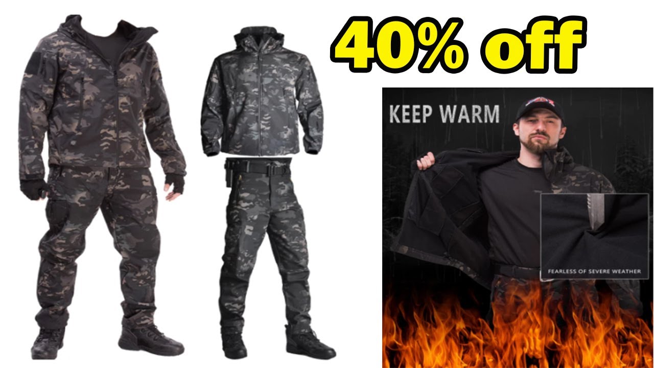 Plus Army Cloth Waterproof Airsoft Hunting Clothes Soft Shell Hunting ...