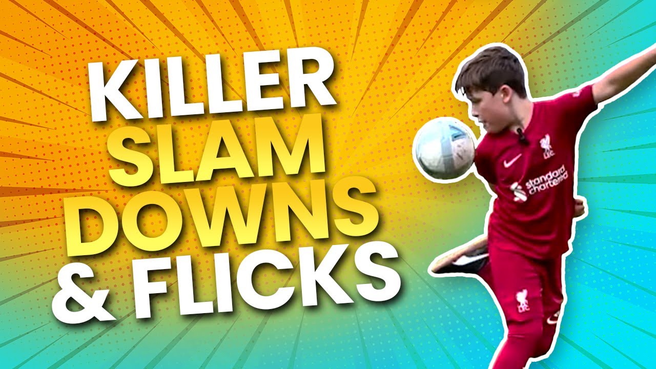 Learn football skills for beginners - KNEE SLAM DOWNS AND HIGH HEEL ...