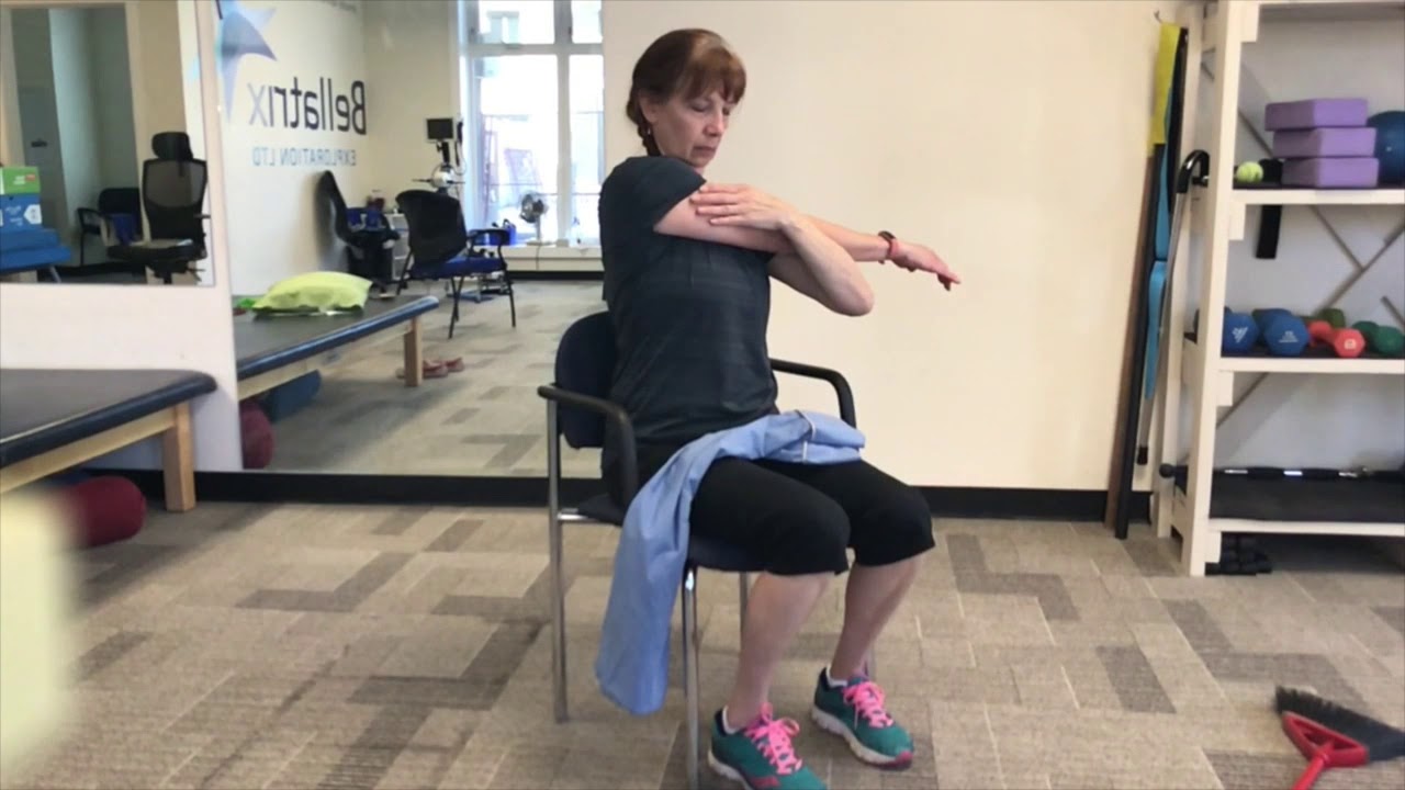 SCI Seated Upper Body Stretches - YouTube