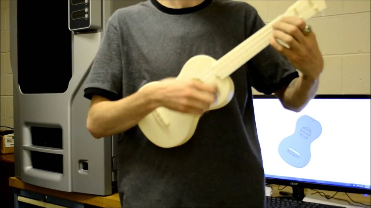 3D Printed Ukulele made on Stratasys Dimension 1200es 3D Pri - YouTube