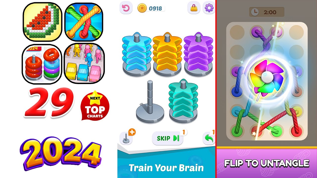 Park Match!, Color Pin Block!, Tangle Rope 3D!, Color Sort : Brain ...