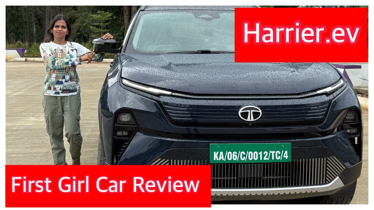Harrier.ev || First girl car review in kannada || Most expensive car in ...