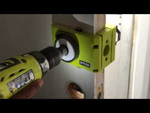 Wood/Metal Door Lock Installation Kit | bore hole to install new door ...
