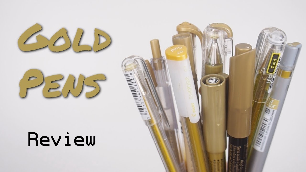 Gold Pens Review & Comparison | PILOT | ZEBRA | PENTEL | ARTLINE | ZIG ...