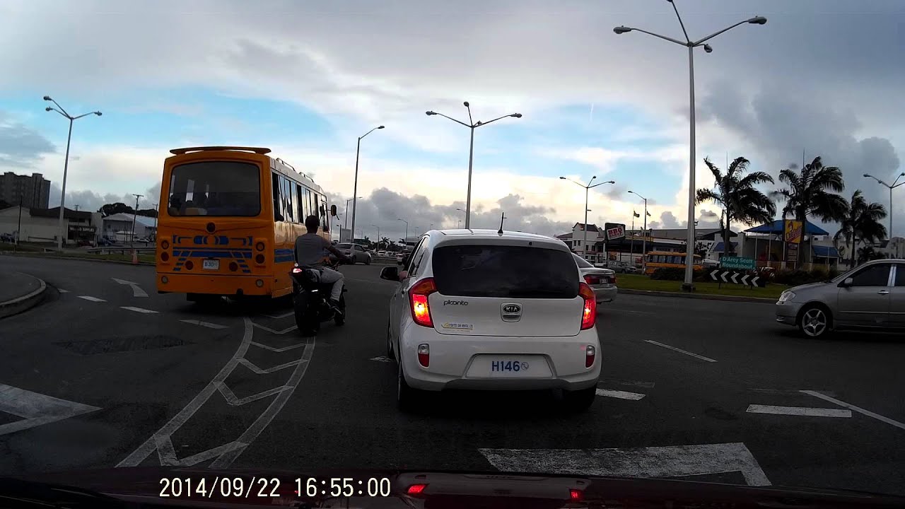 Driving in Barbados - Adventures in the Warrens Roundabout Sept 22 ...