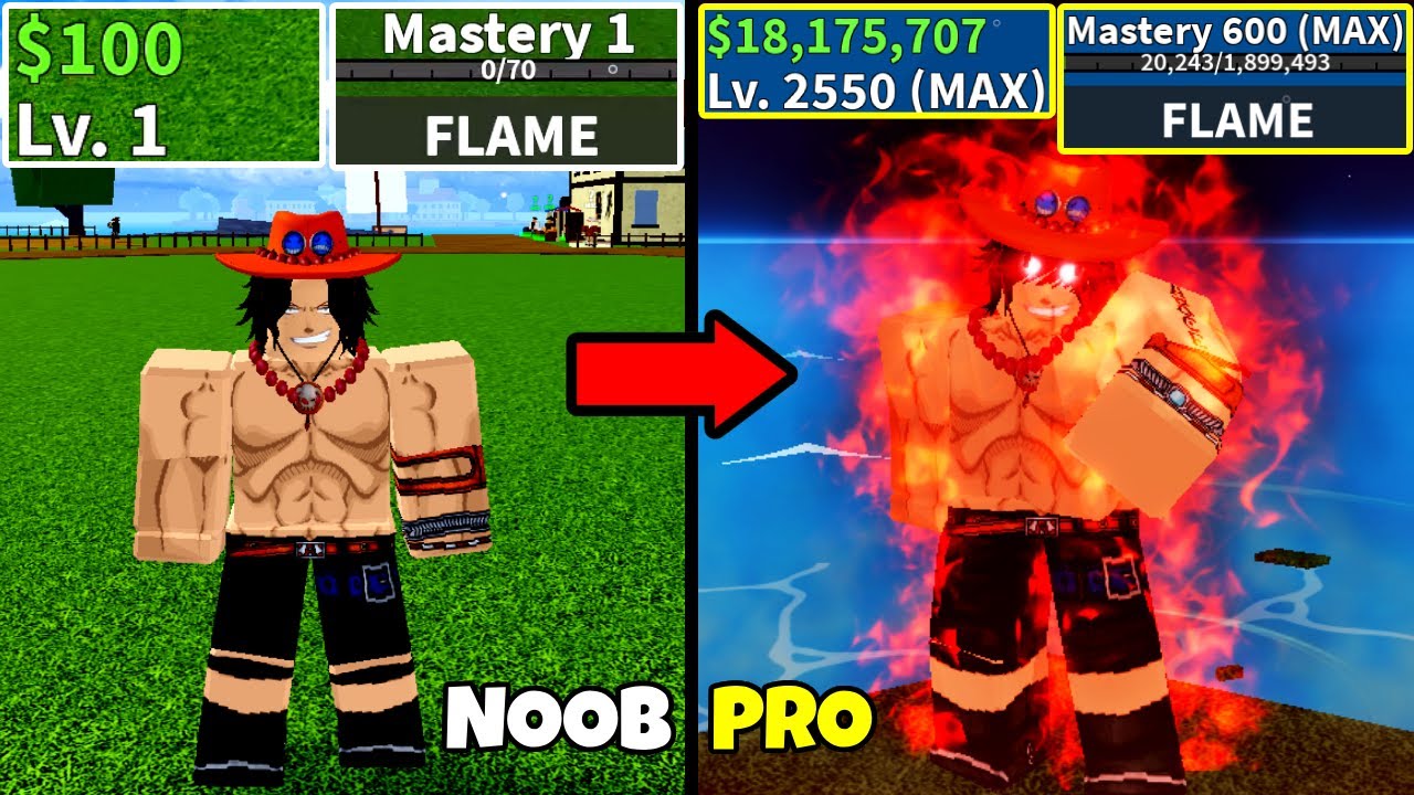 Beating Blox Fruits As Ace! Lvl 0 To Max Lvl Noob To Pro Full Human V4