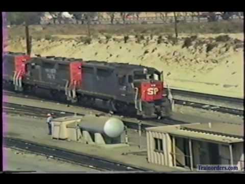 Classic Railroad Series 517 - SP to ATSF Transfer at San Bernardino September 13, 1988 - YouTube