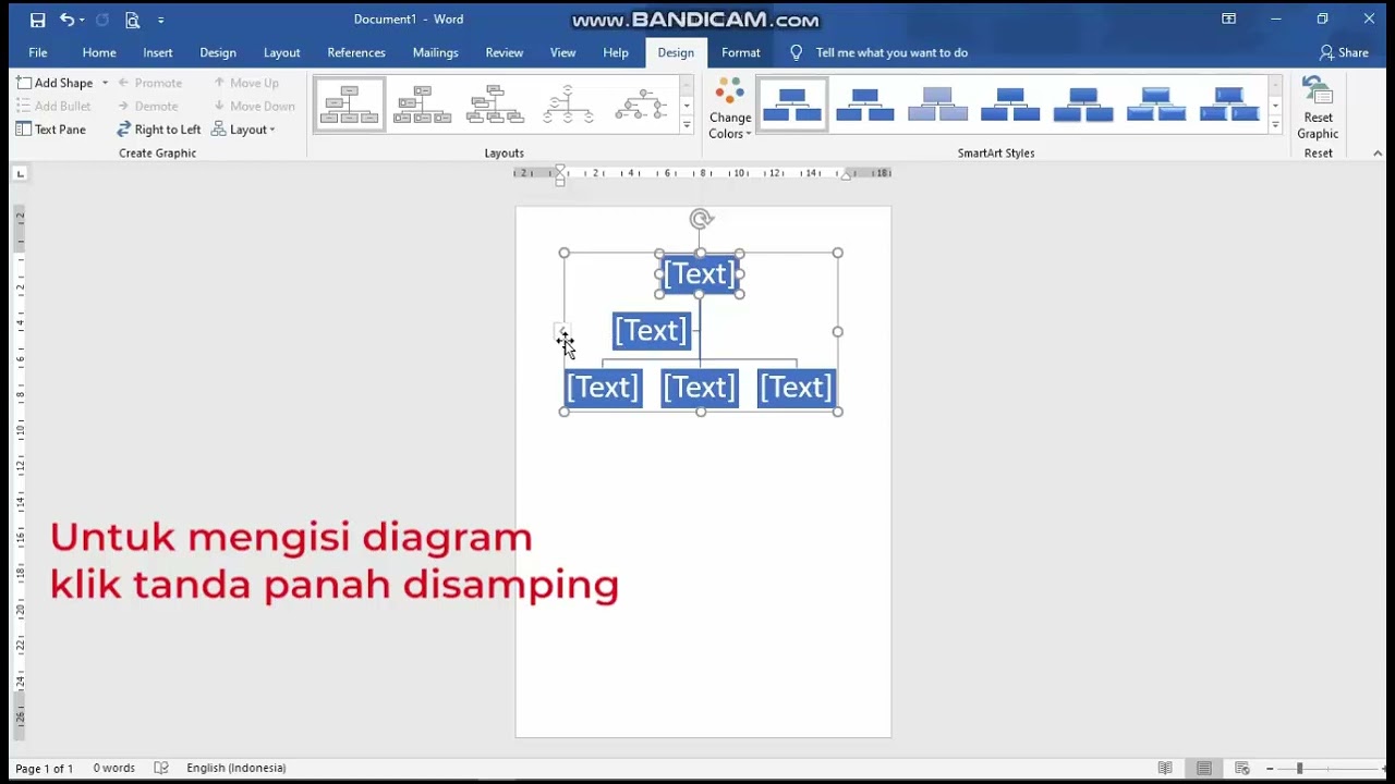 Cara Membuat Diagram Pohon Dengan Word Oleh Muhammad Wildan Arif S1