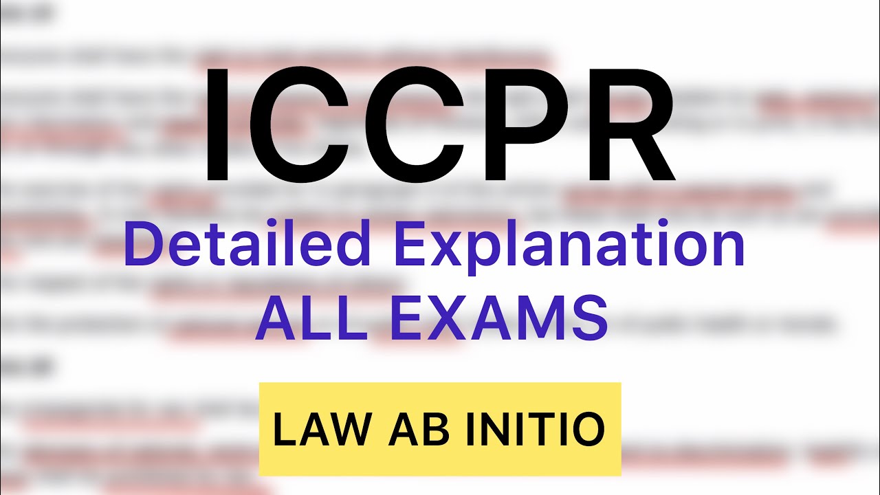 ICCPR - Part I (Human Rights)- International Human Rights - YouTube