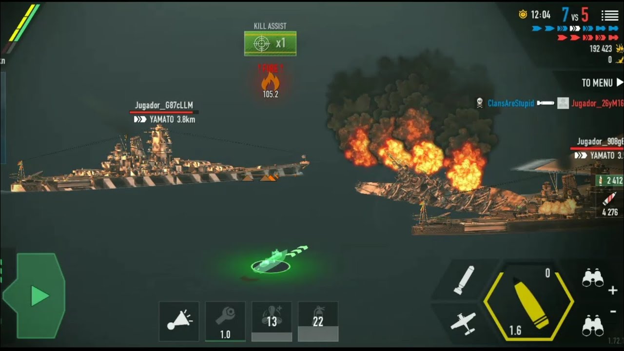 Battle of warships FS SUPER-ALSACE - YouTube