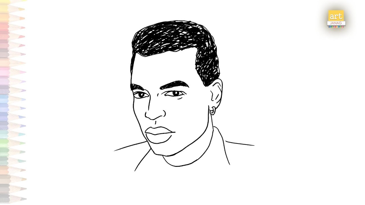Actors LeVar Burton drawing | American actor drawing | How to draw ...