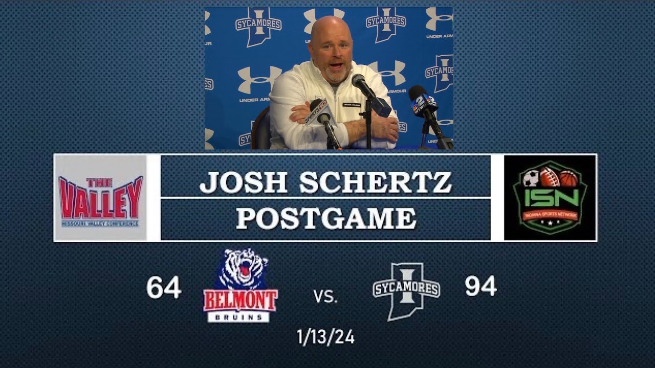 Indiana State’s Josh Schertz Post Game Press Conference After 94-64 Win ...