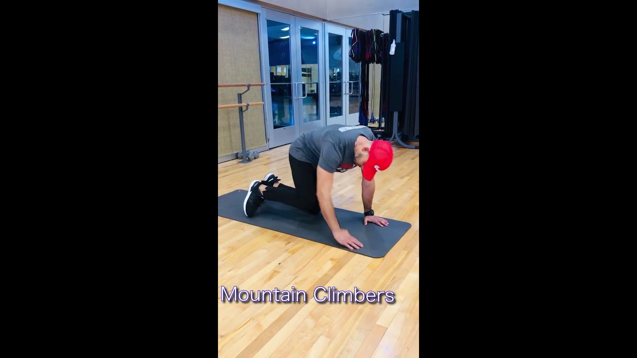 Cardio/Core/Conditioning: 3 Way Mountain Climbers - YouTube