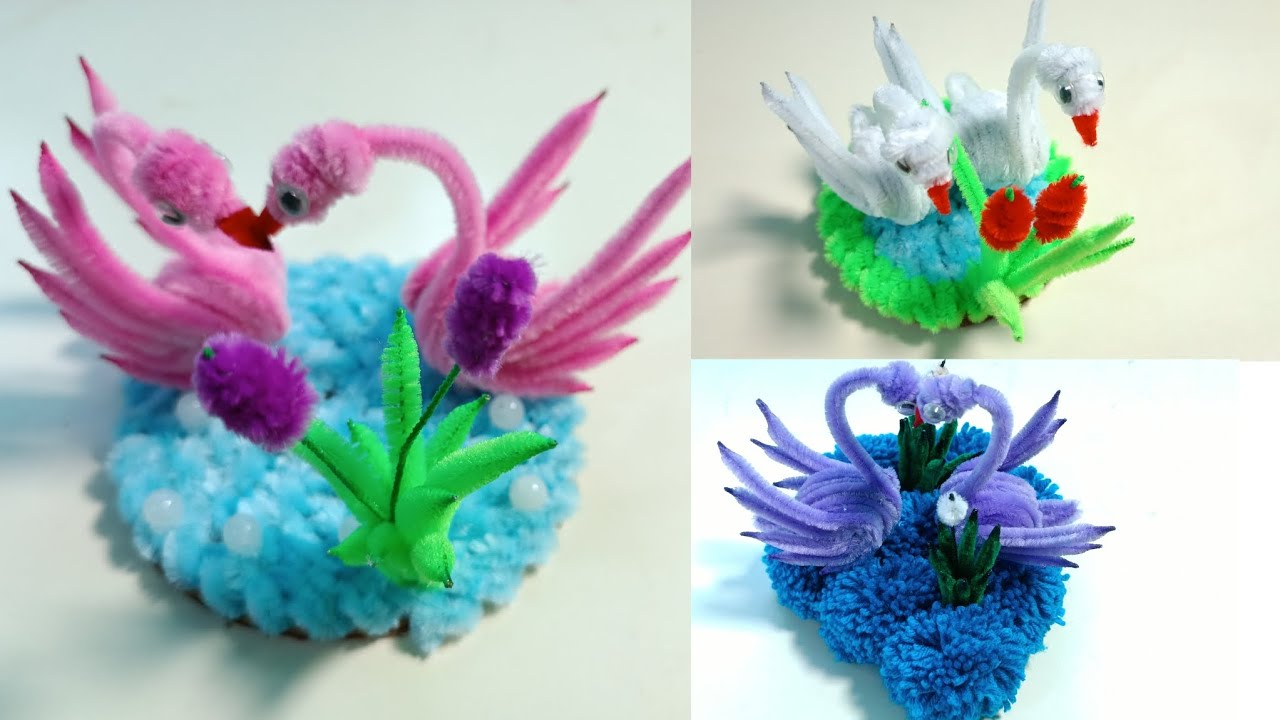 DIY | Amazing 💕💕💕 Pipe Cleaner Swans #Swandiy #swandiy - YouTube