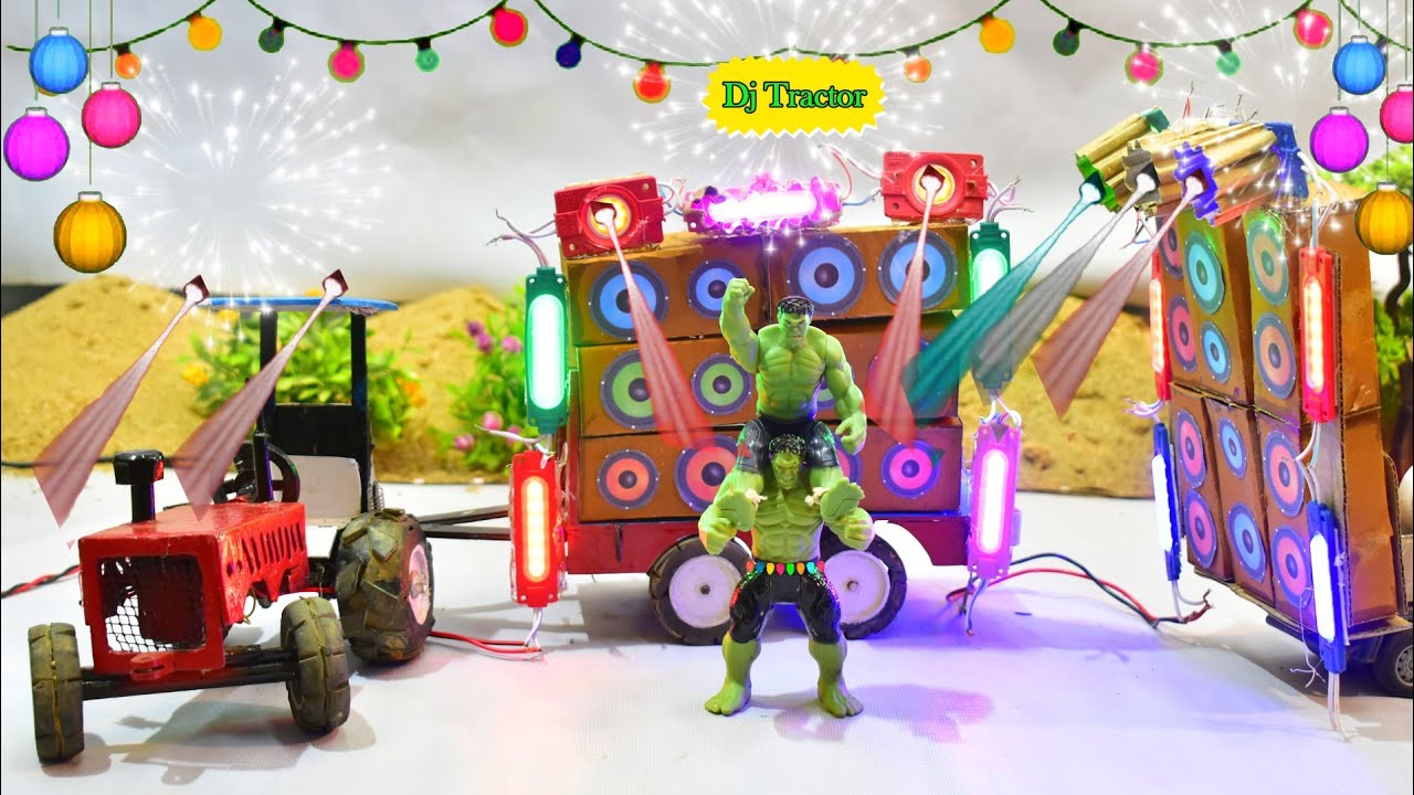 Mini Dj Tractor At-home Big dj loading Dj project kaise banaye gadi ...