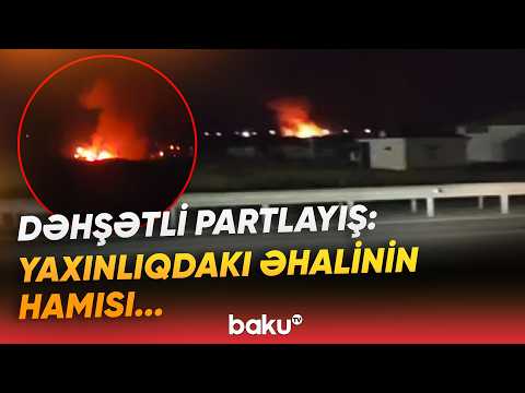 Goranboyda sursat anbarında güclü yanğın | Hadisə ilə bağlı təcili tədbirlər görüldü - Baku TV
