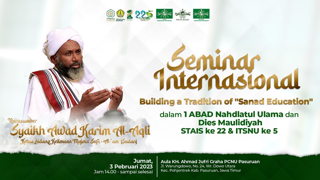 Seminar Internasional bersama Syaikh Awad Karim Al-Aqli [Dies ...
